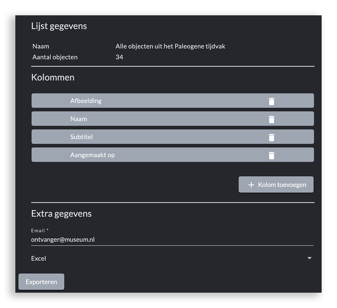 KLEKSI - Export to Excel or CSV - Function